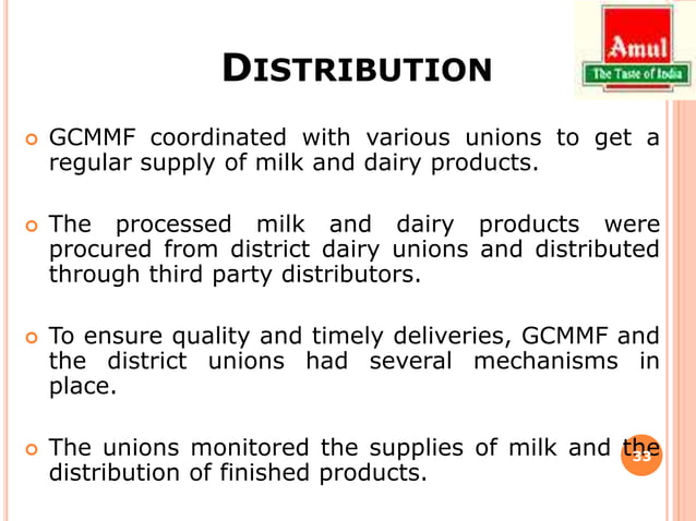 Amul distribution network | PPTX