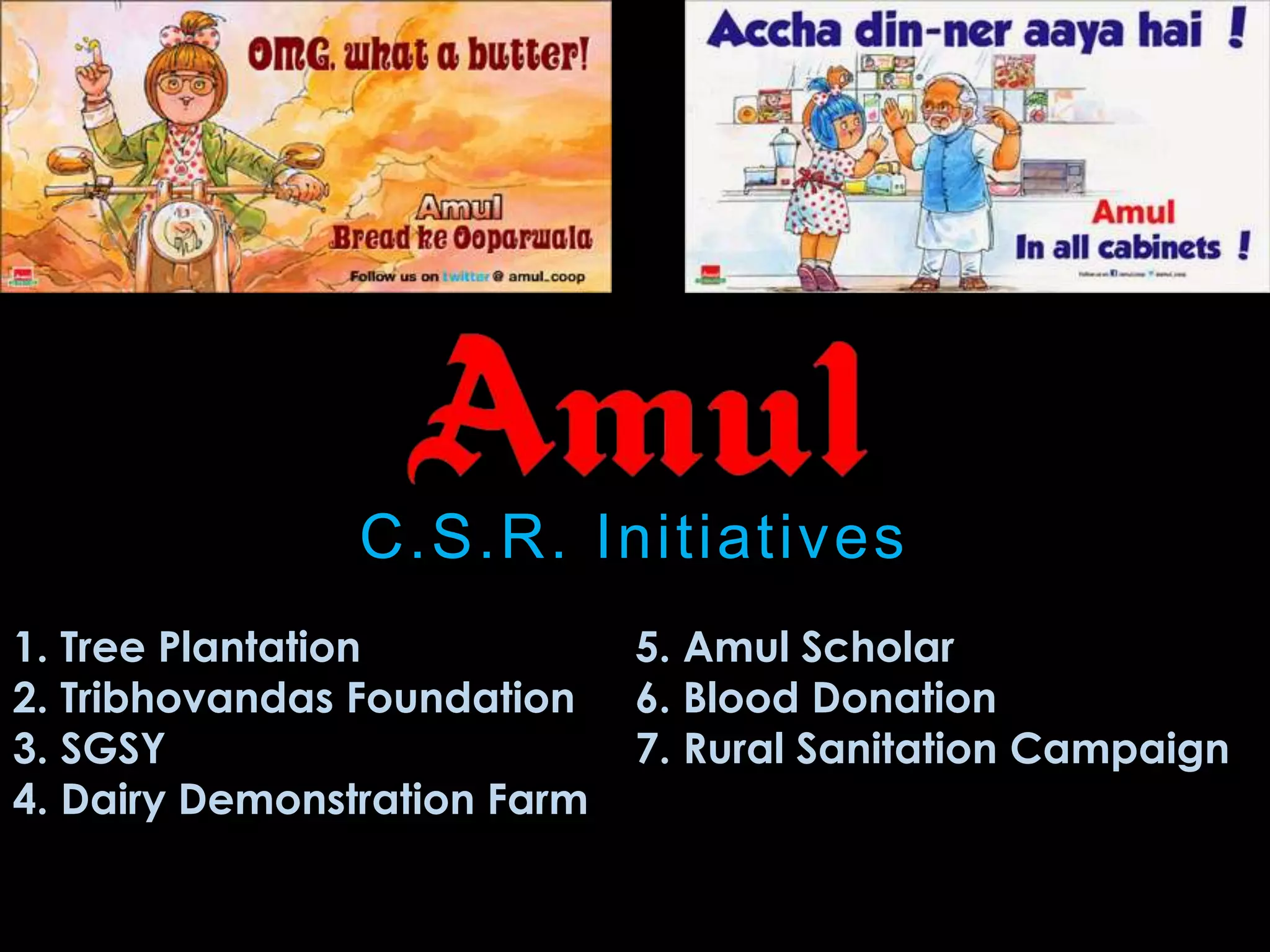 Corporate Social Responsibility (CSR) Initiatives by AMUL | PPTX