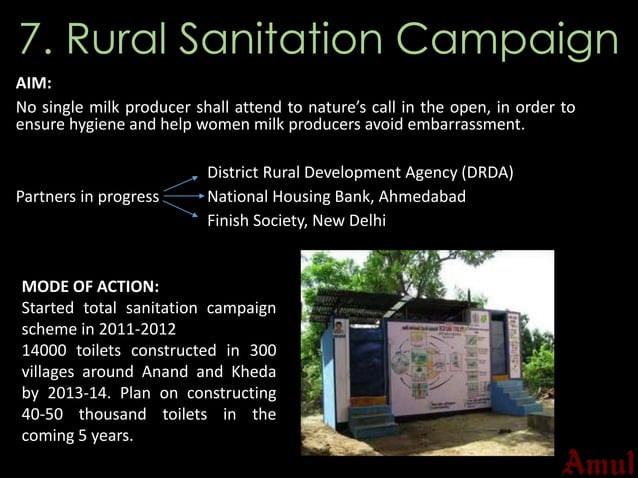 Corporate Social Responsibility (CSR) Initiatives by AMUL | PPTX ...