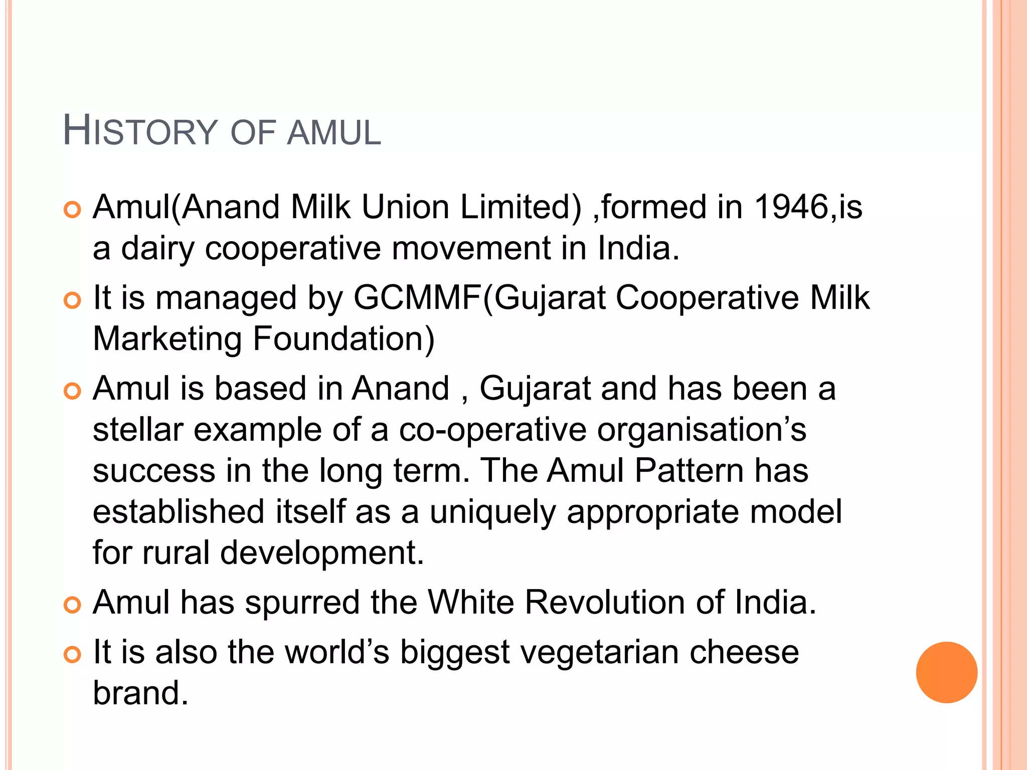 Amul in rural markets | PPTX