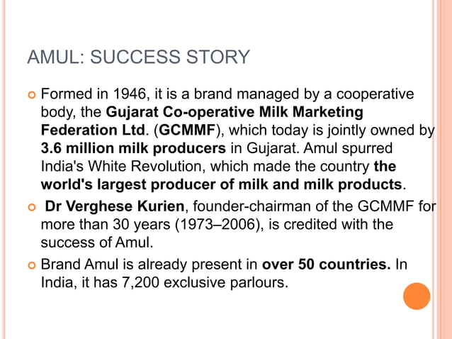 Amul in rural markets | PPTX | Agriculture | Industries