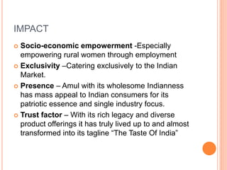 Amul in rural markets | PPTX