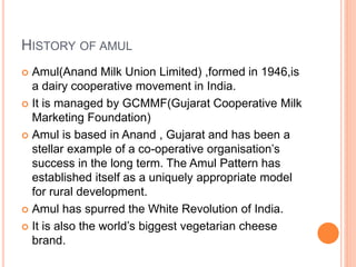 Amul in rural markets | PPTX | Agriculture | Industries