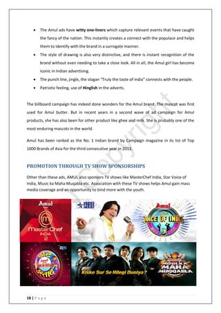 Project: Analysis of Marketing and Branding Strategies of Amul Butter | PDF