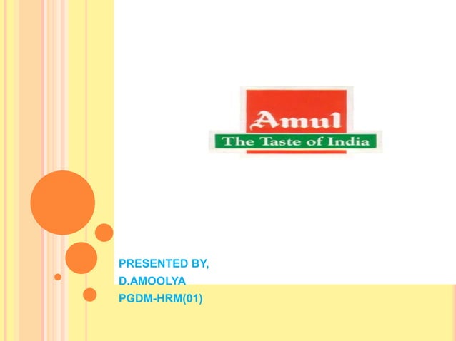 Amul brand ppt | PPTX