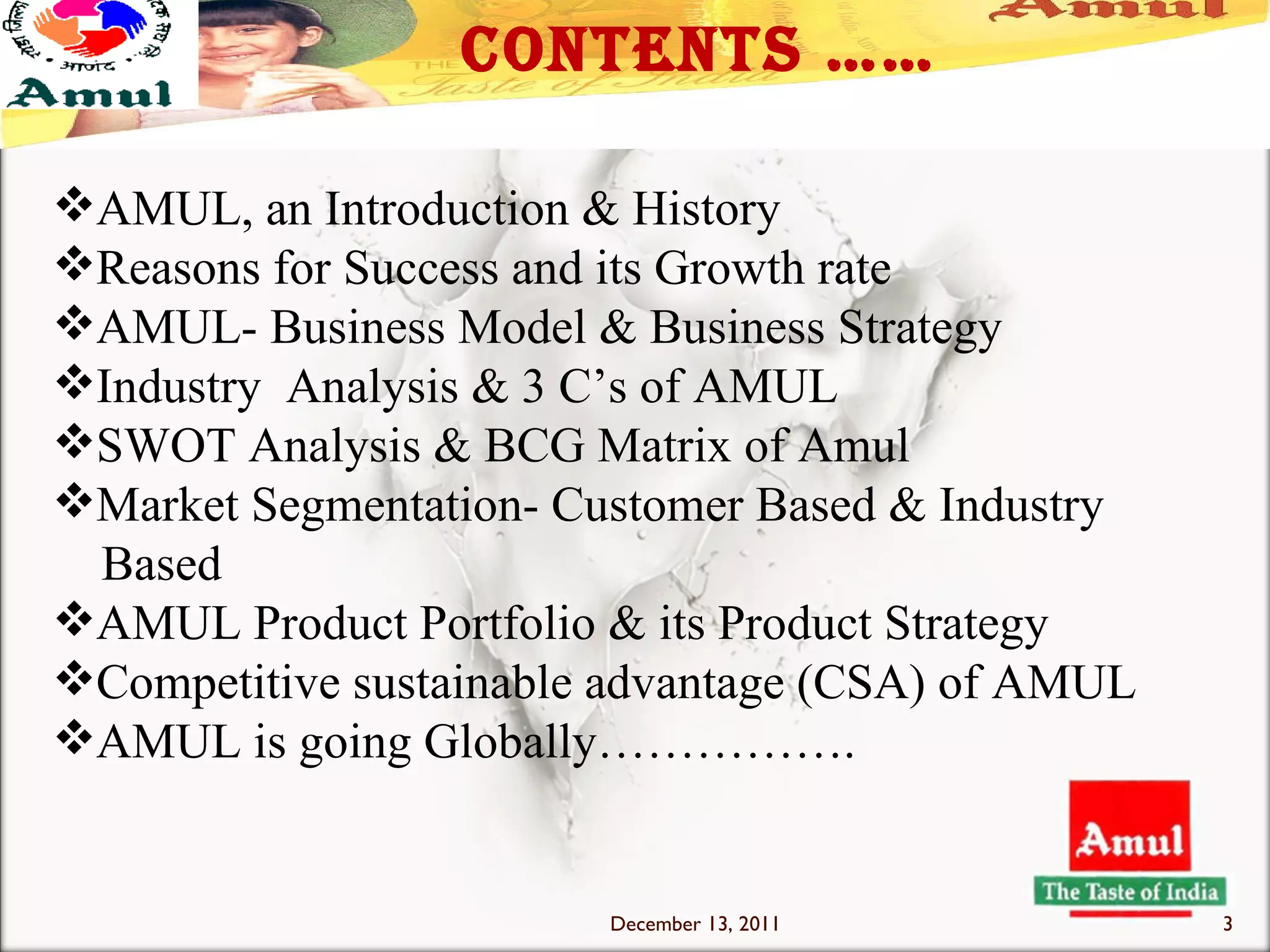 Amul ppt Presentation - largest food brand in India & Asia | PPT