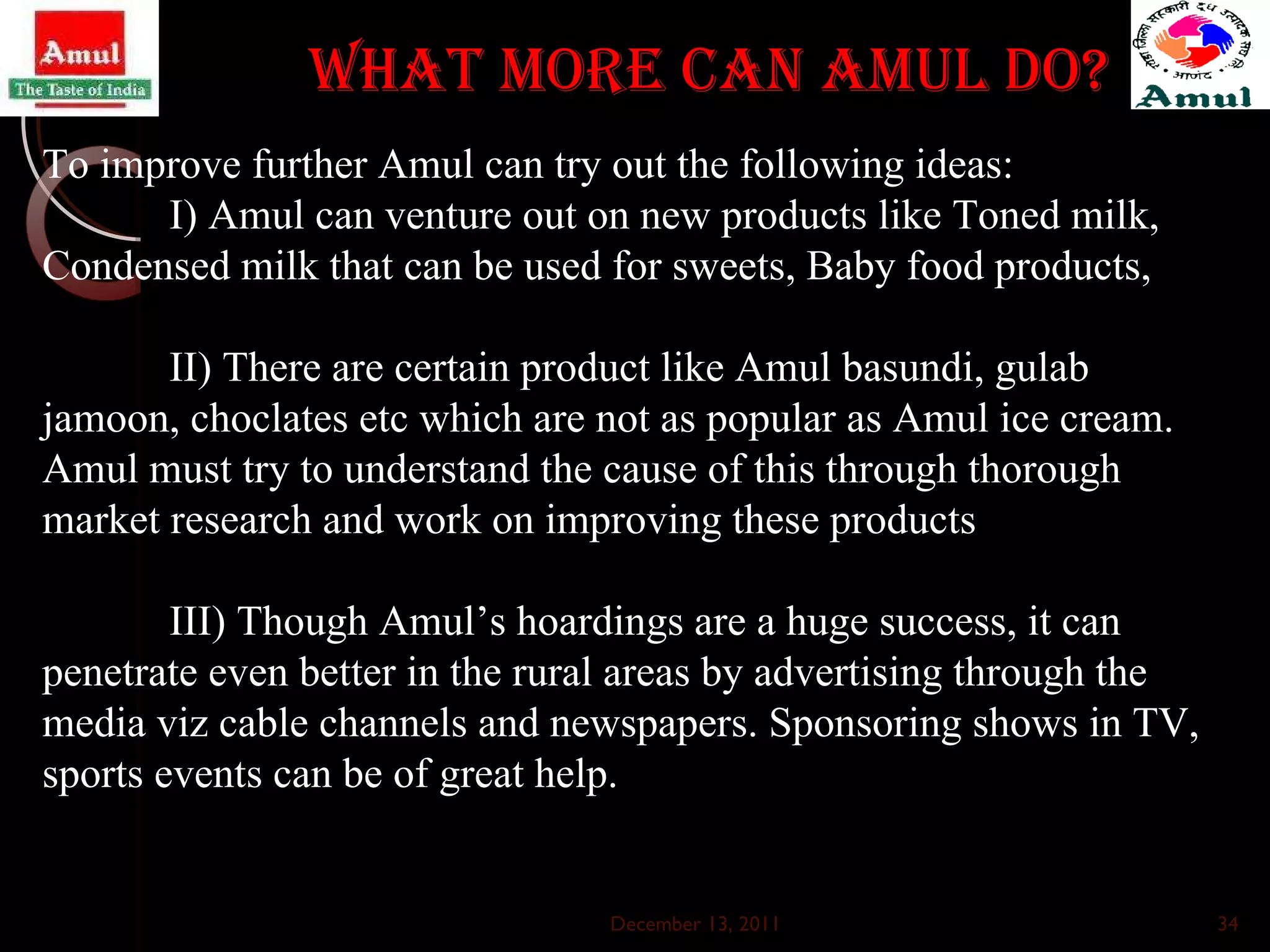 Amul ppt Presentation - largest food brand in India & Asia | PPT
