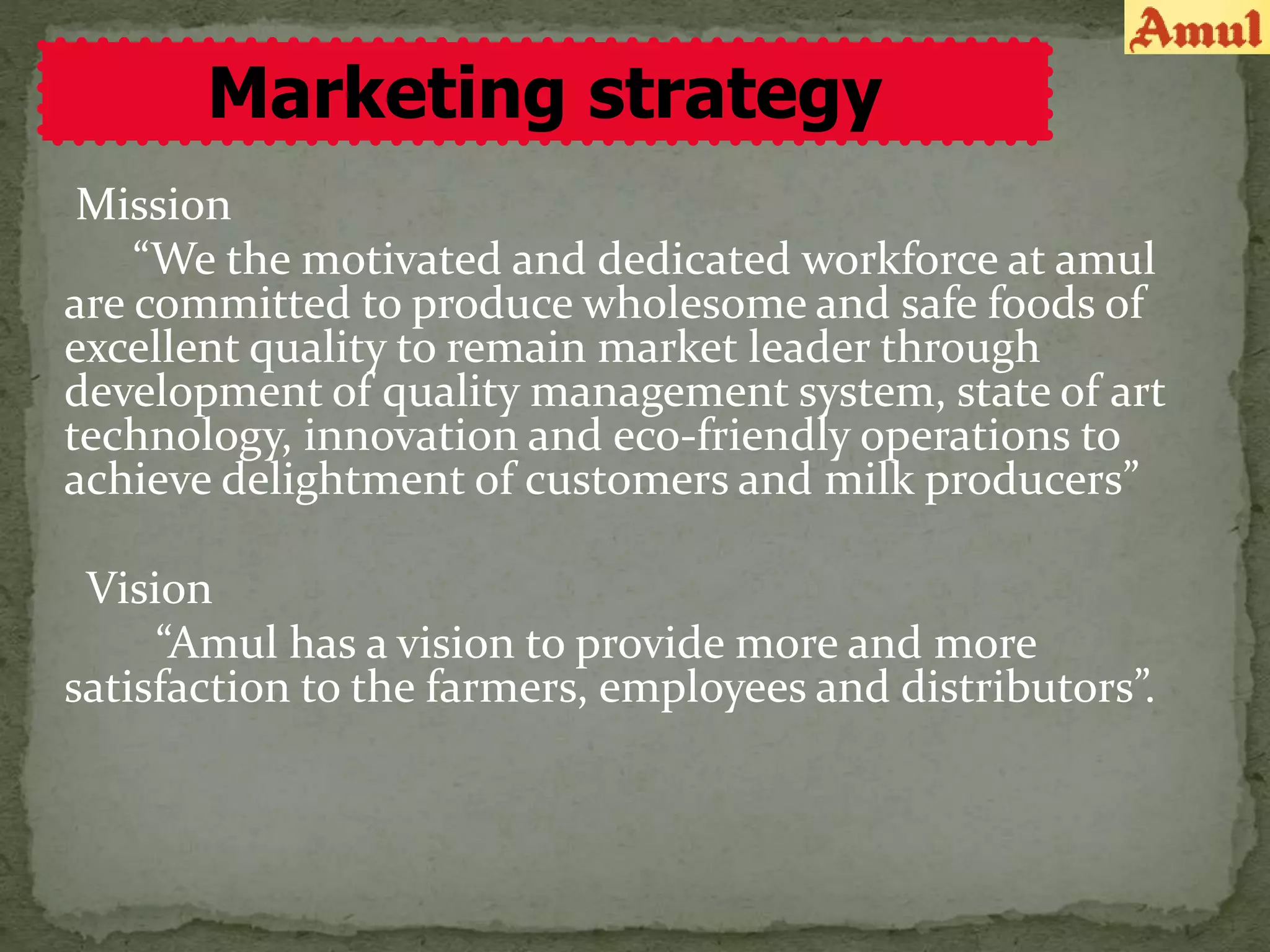 Amul project ppt | PPTX