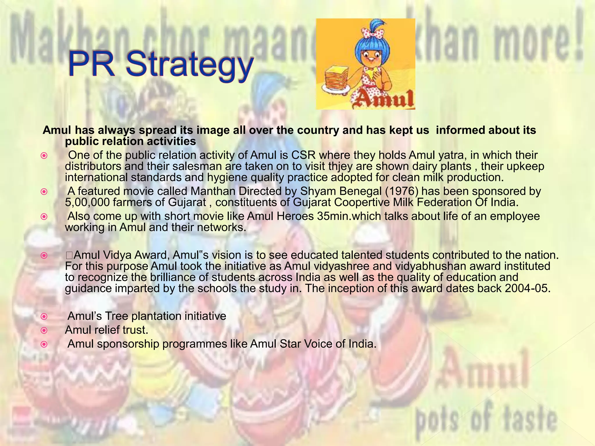 Amul pr presentation1 | PPTX | Business | Business and Finance