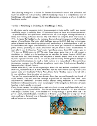 Amul's communication strategy - A report. | PDF