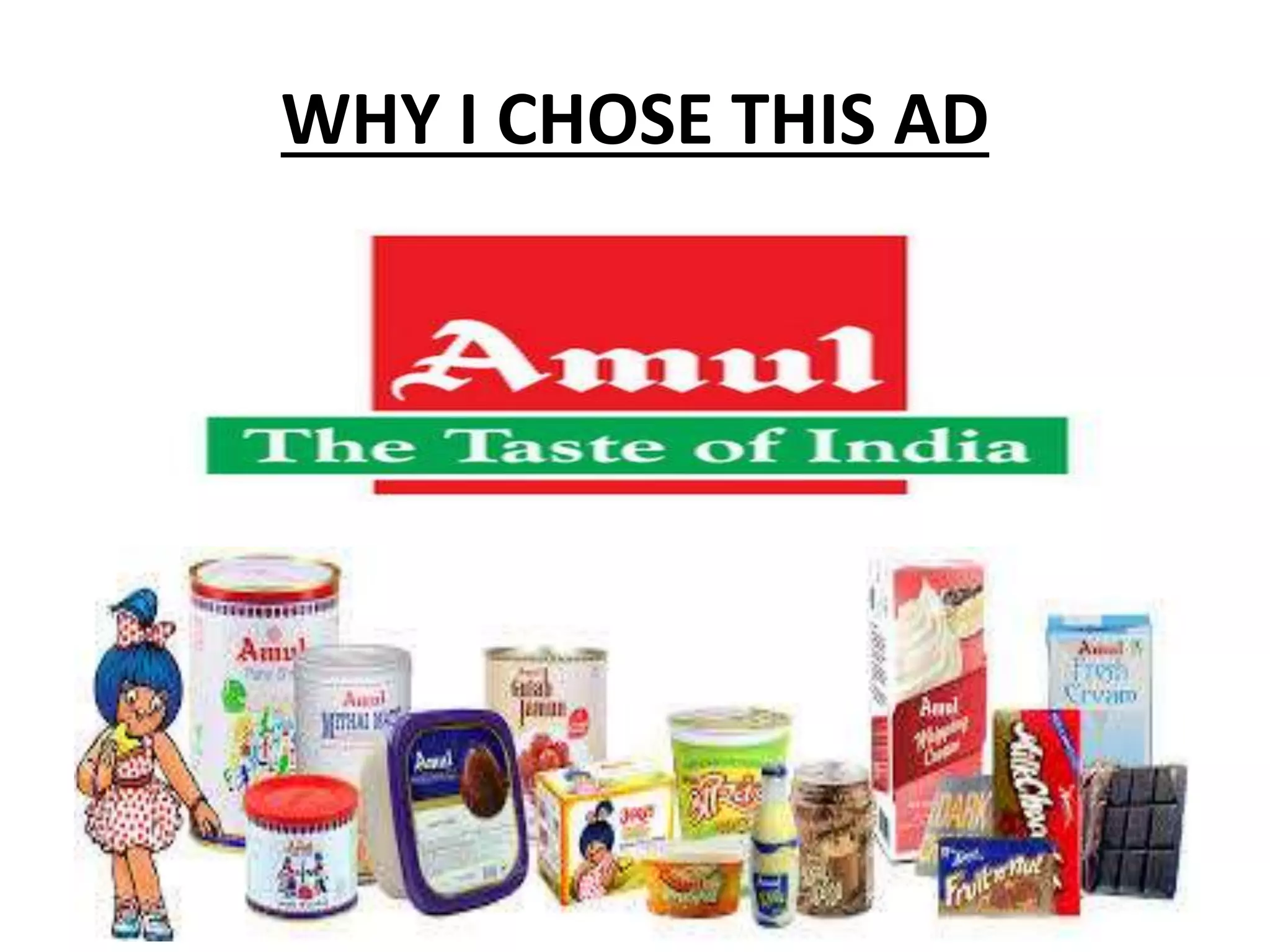 Amul Advertisement STP Analysis | PPTX