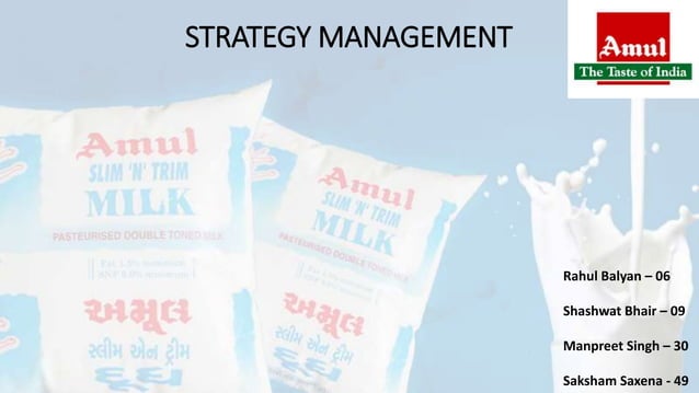 Amul strategy presentation ppt | PPTX