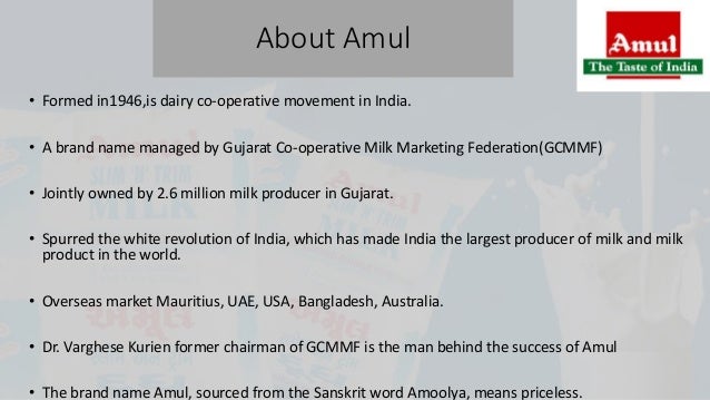 Amul strategy presentation ppt