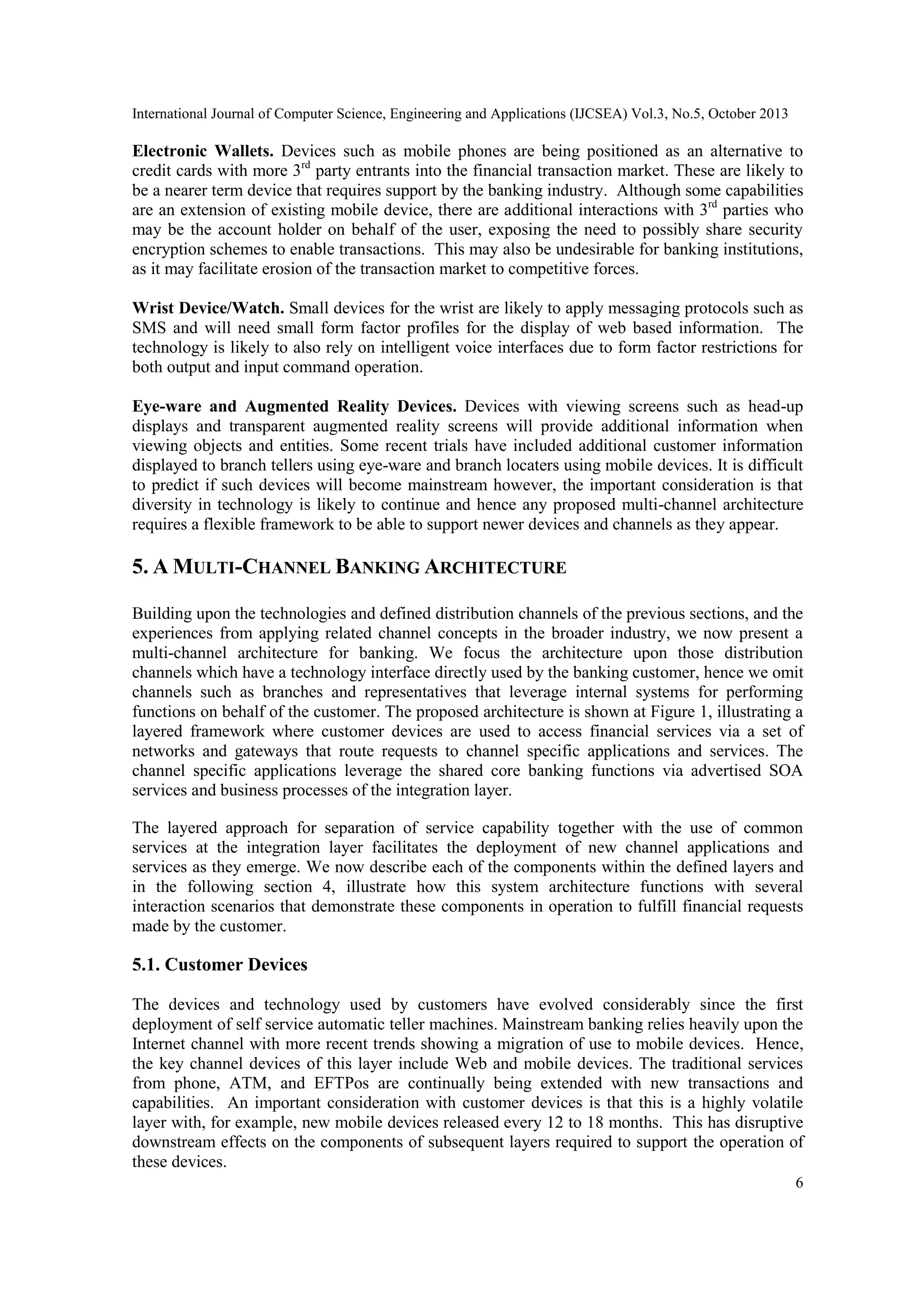 A multi channel system architecture for banking | PDF