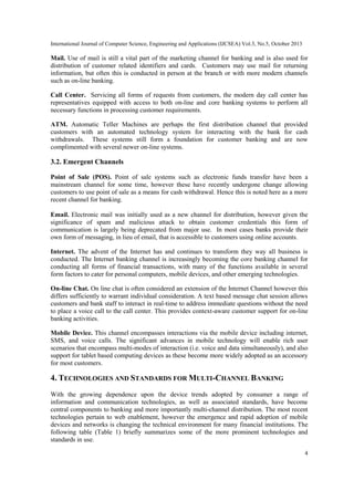 A multi channel system architecture for banking | PDF