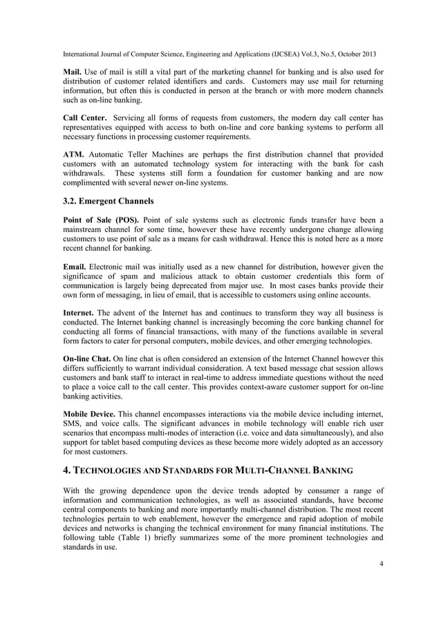 A multi channel system architecture for banking | PDF