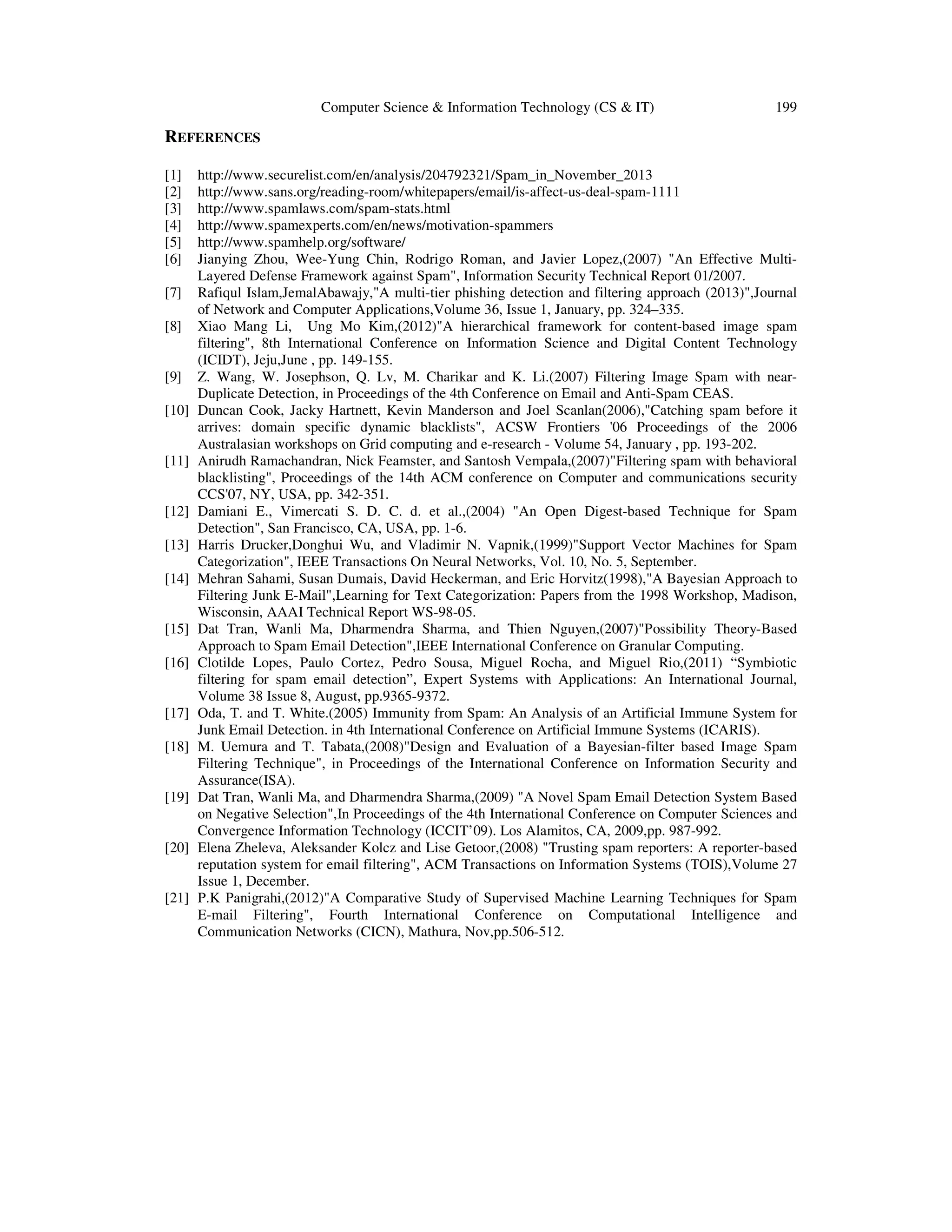 A Multi Layer Architecture For Spam Detection System Pdf