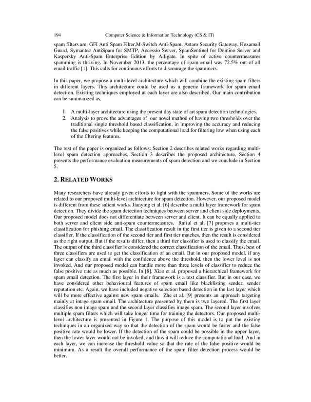 A Multi Layer Architecture For Spam Detection System Pdf
