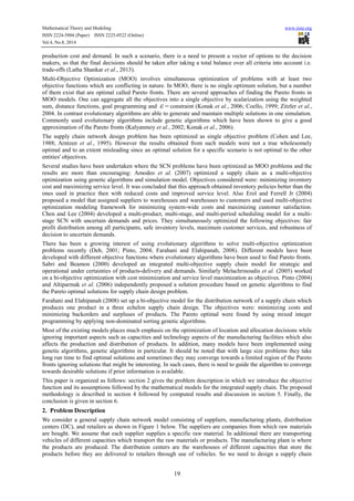 A multi stage supply chain network optimization using genetic algorithms | PDF