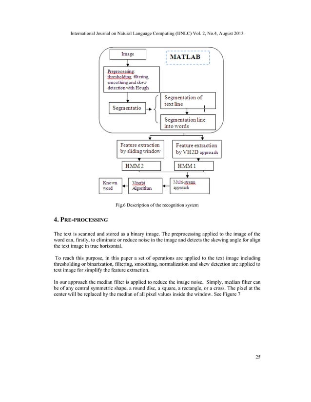 A MULTI-STREAM HMM APPROACH TO OFFLINE HANDWRITTEN ARABIC WORD ...