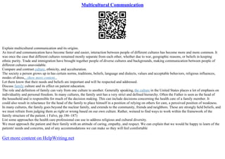 A Multicultural Organization Essay | PDF