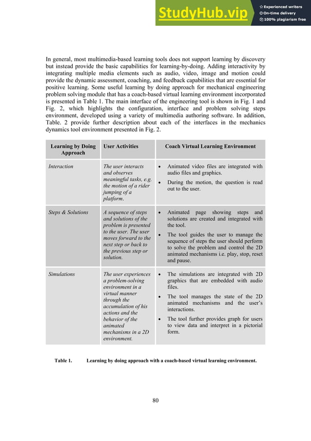 A Multimedia Visualization Tool For Solving Mechanics Dynamics Problem | PDF
