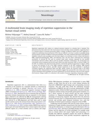 A multimodal brain imaging study of repetition suppression in the | PDF
