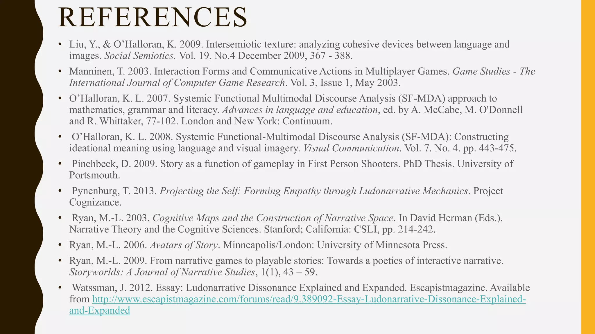 A multimodal discourse analysis of video games (toh weimin) | PPTX