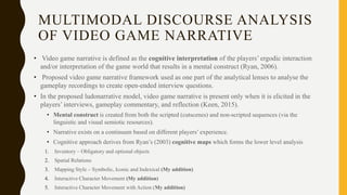 A multimodal discourse analysis of video games (toh weimin) | PPTX