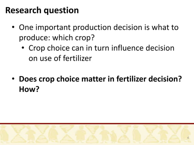 A multiple hurdle model of crop choice and fertilizer use: Evidence ...