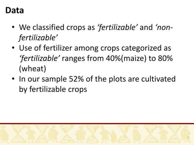 A multiple hurdle model of crop choice and fertilizer use: Evidence ...
