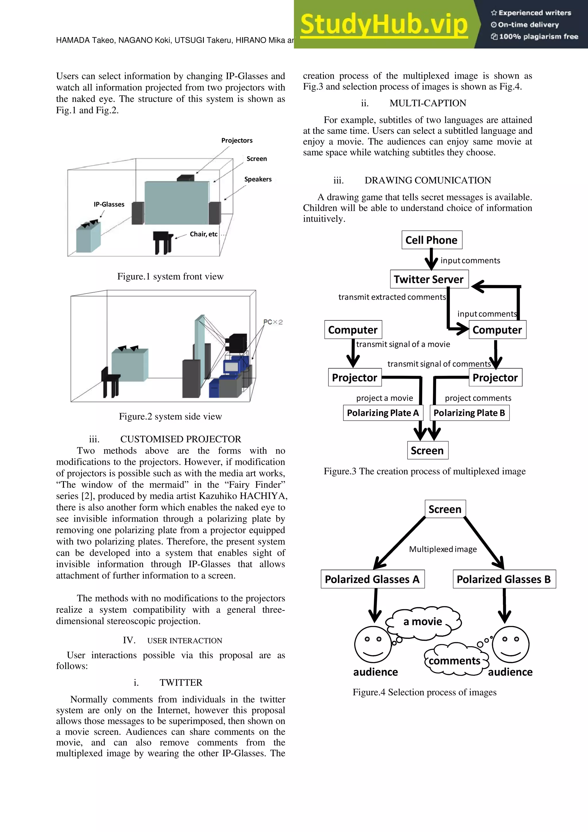 A Multiplexed Image System For A Public Screen | PDF