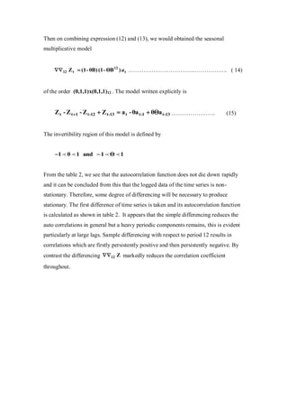 A multiplicative time series model | PDF