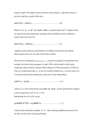 A multiplicative time series model | PDF