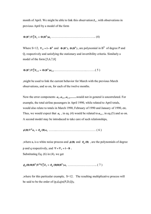 A multiplicative time series model | PDF