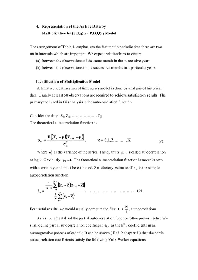 A multiplicative time series model | PDF