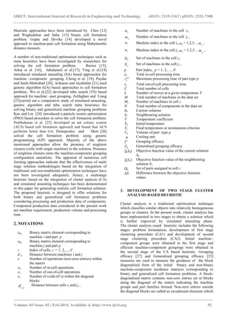 A multi stage heuristic for manufacturing cell formation | PDF