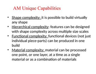 Design for Additive Manufacturing as Per DBATU Syllabus | PPT