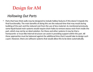 Design for Additive Manufacturing as Per DBATU Syllabus | PPT