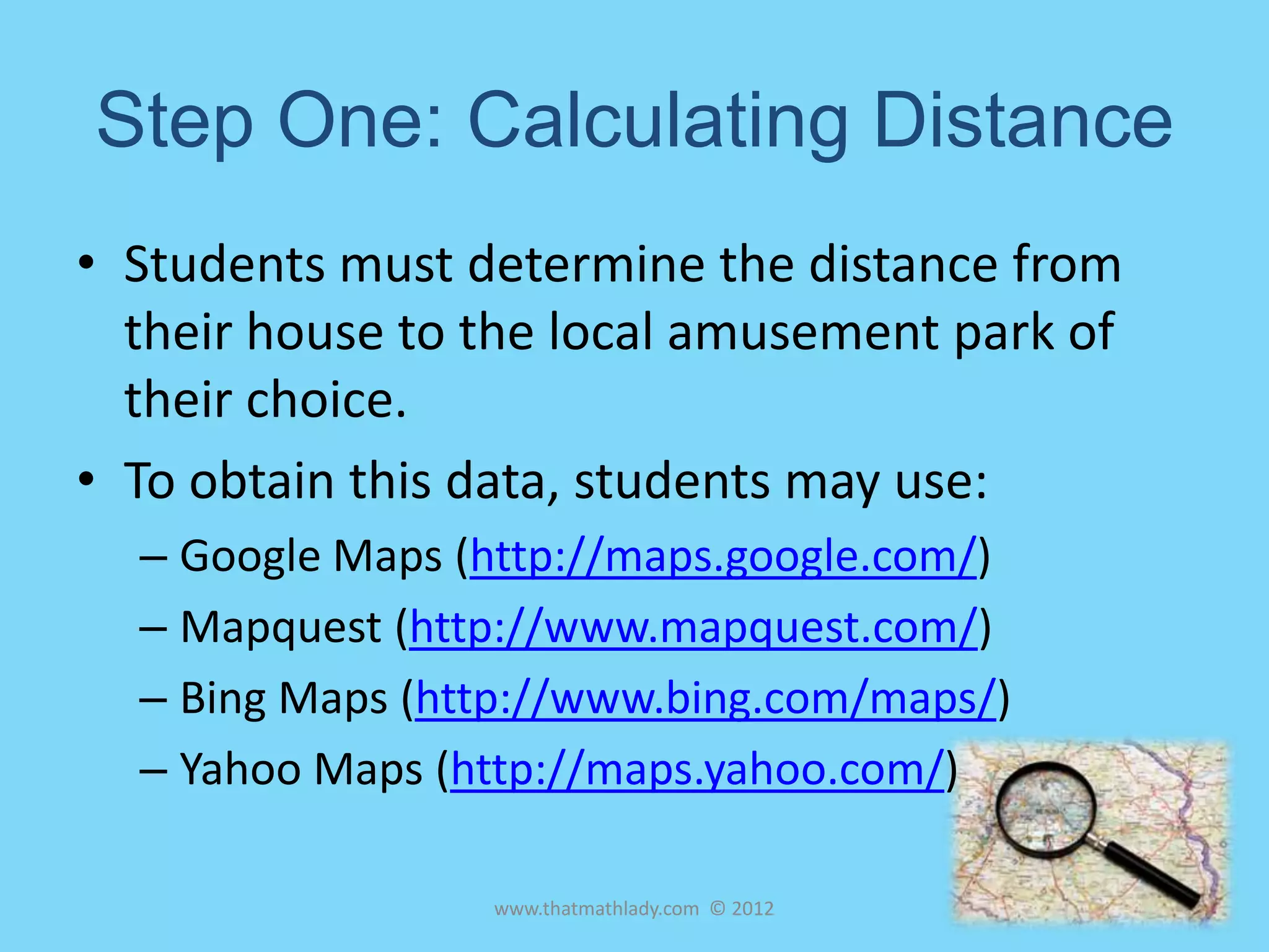 Amusement Park Math WebQuest | PPTX