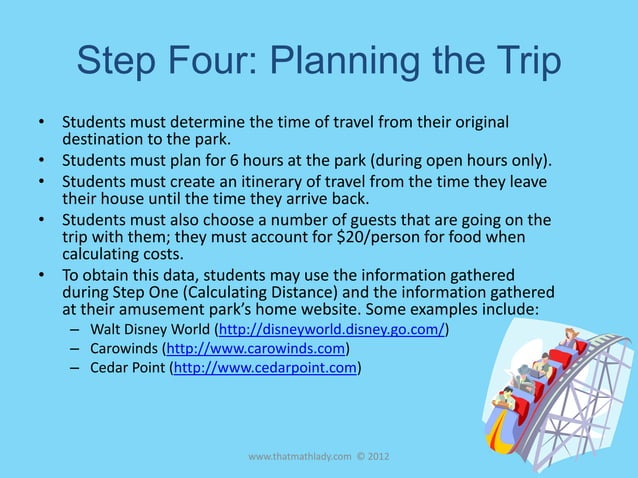 Amusement Park Math WebQuest | PPT