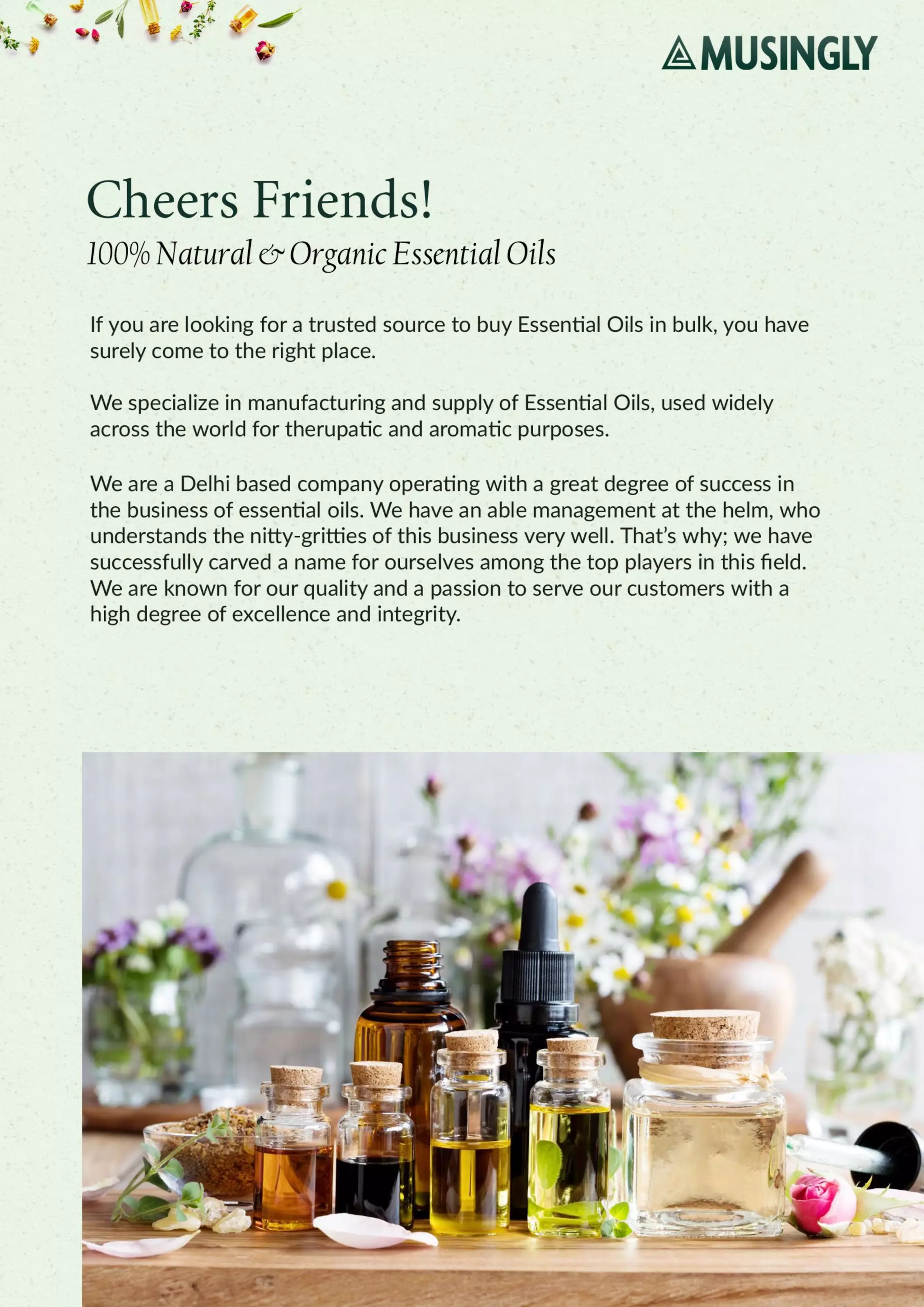 Amusingly - Manufacturer & Exporter of Natural Essential Oils. | PDF
