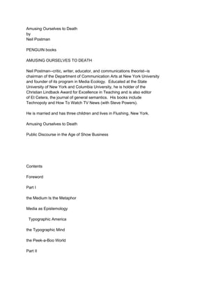 Amusing Ourselves to Death | RTF