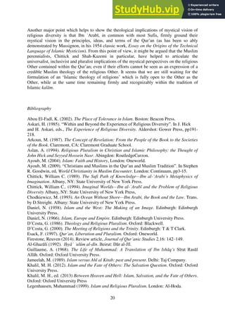 A Muslim Response To The Christian Theology Of Religions | PDF