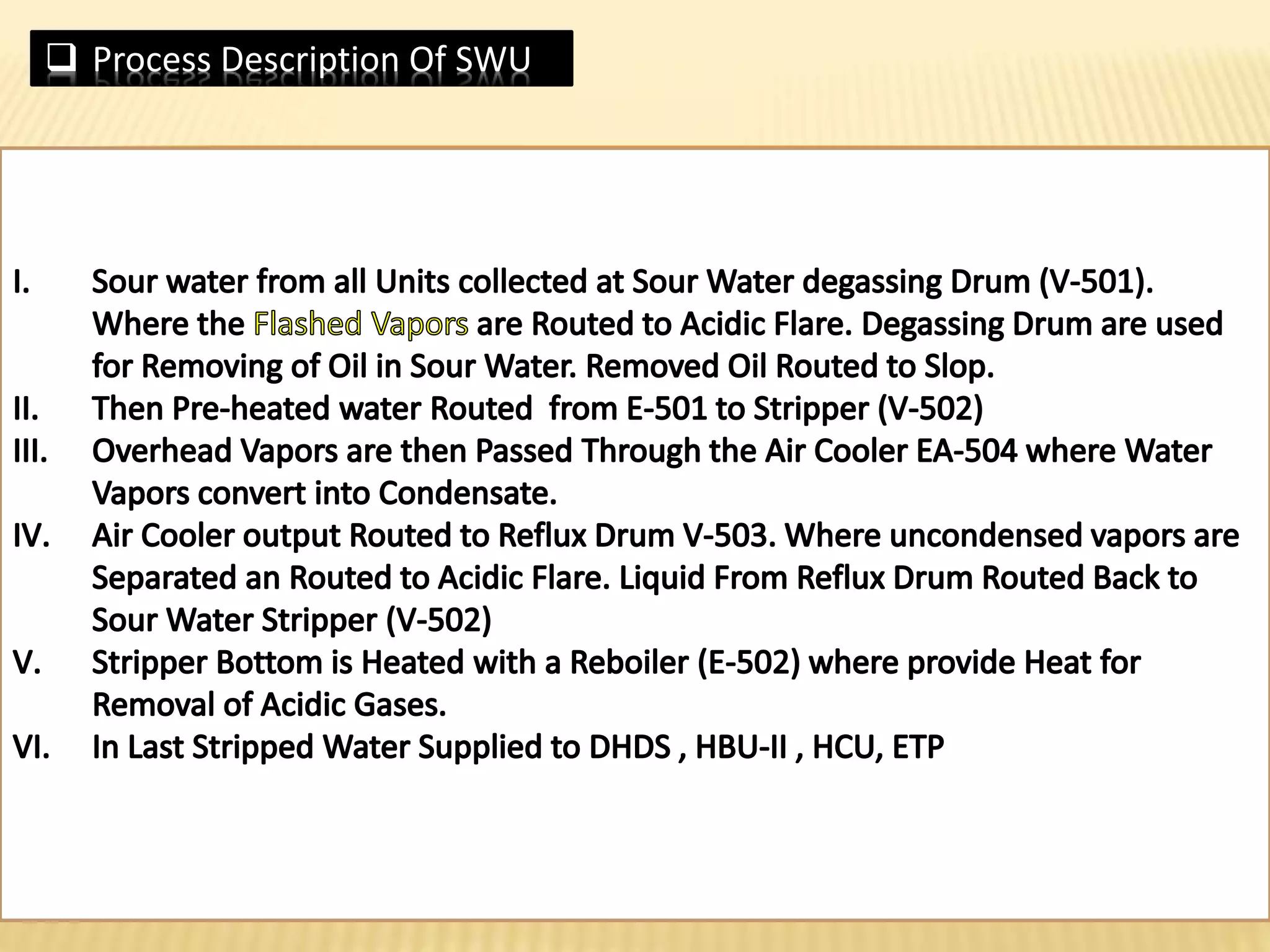 Amine Unit And Sour Water Unit | PPTX