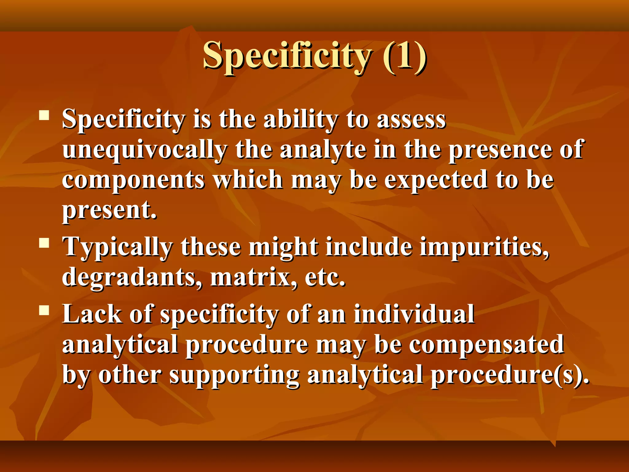 analytical method validation | PPT