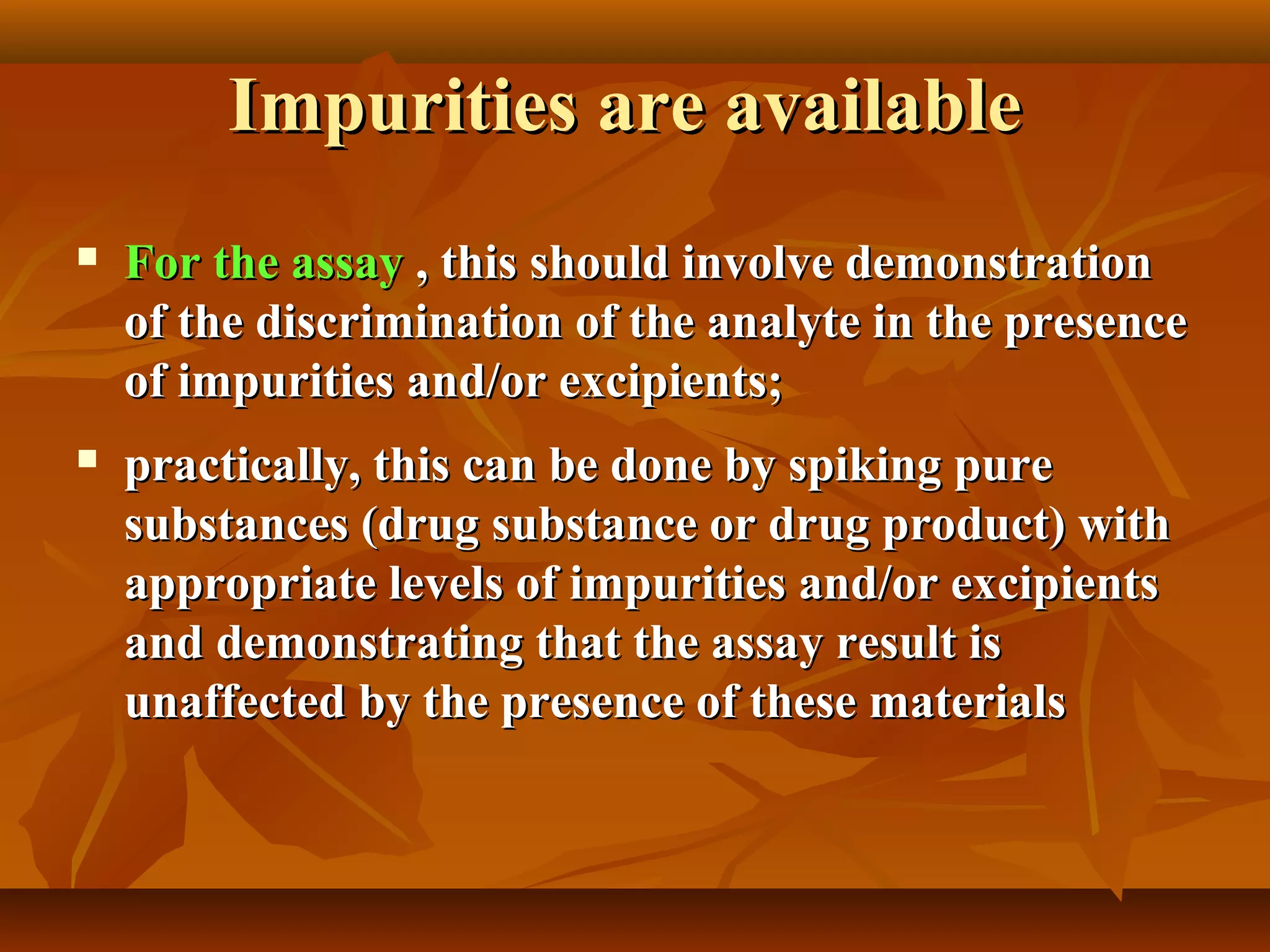 analytical method validation | PPT