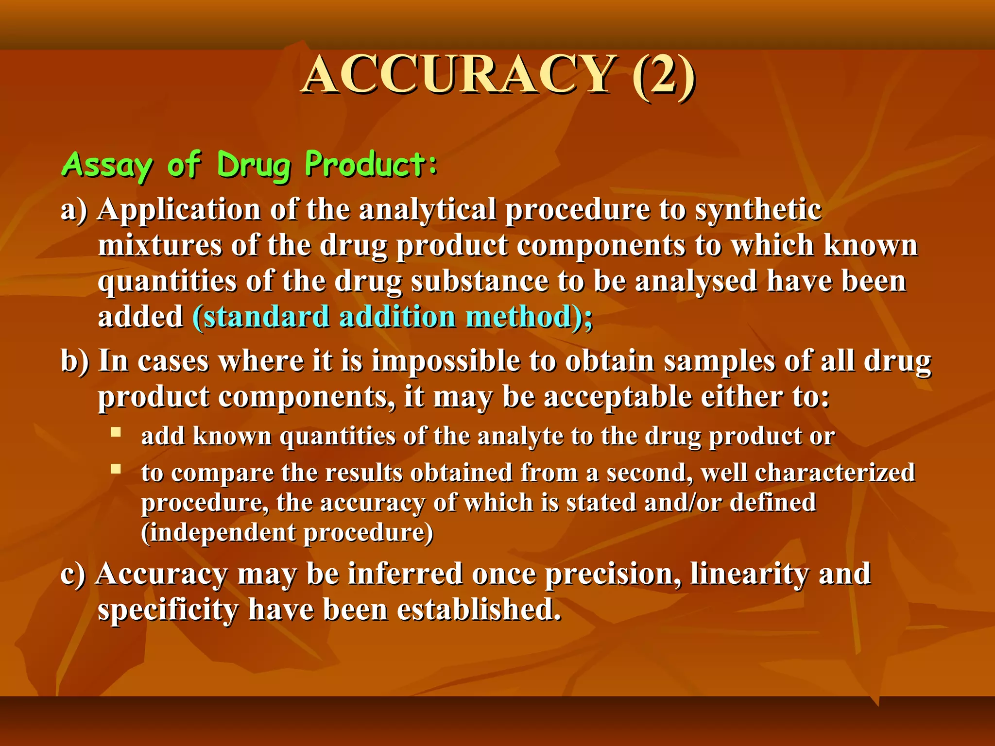 Analytical Method Validation Ppt