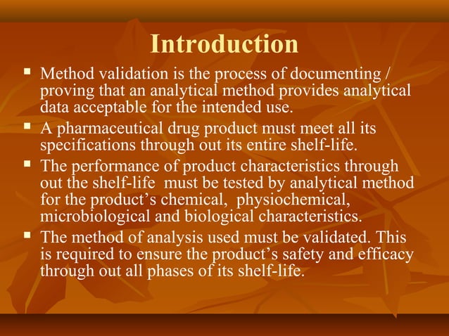 analytical method validation | PPT