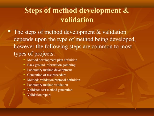 Analytical Method Validation Ppt